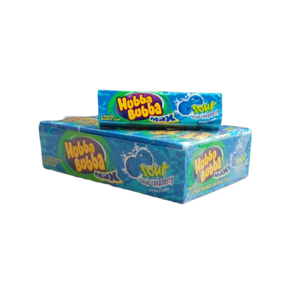 HUBBA BUBBA MAX SOUR BLUE RASPBERRY 5 PIECES – The Candyland Mayorista