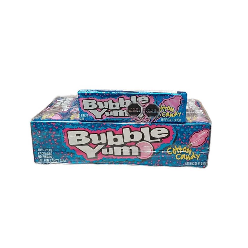 BUBBLE YUM COTTON CANDY 5PIECES 1.4OZ – The Candyland Mayorista