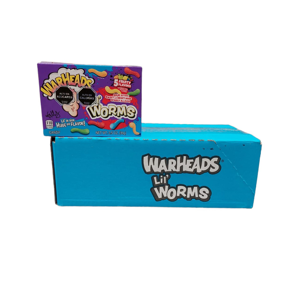 WARHEADS LIL WORMS VIDEO BOX 3.5OZ – The Candyland Mayorista