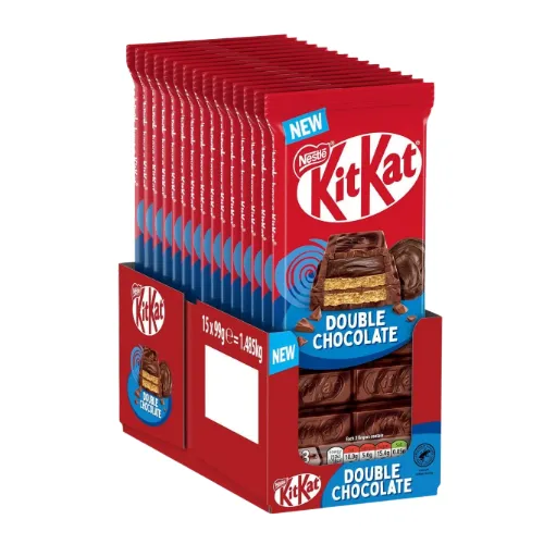 KITKAT DOUBLE CHOCOLATE SHARING BLOCK PMP 15x 99G – The Candyland Mayorista